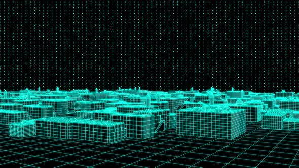 City Wireframe 03 Hd, Motion Graphics | VideoHive