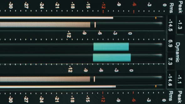 Audio Track Volume Meters in Digital Music Production Software, Stock ...
