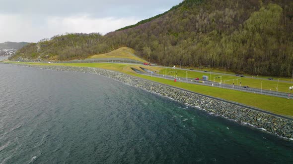 Underwater tunnel construction. Submarine highway engineering. Ryfast ...
