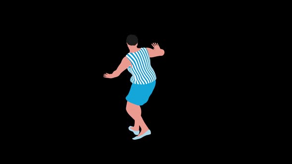 2D Fat Women Samba Dancing, Motion Graphics | VideoHive