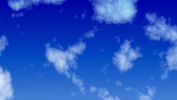 White Clouds Blue Sky Animation, Motion Graphics | VideoHive