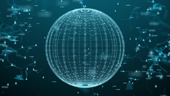 Digital population data on global, Motion Graphics | VideoHive