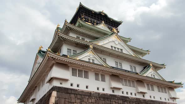Osaka Close Samurai Castle Golden Palace on Day, Stock Footage | VideoHive