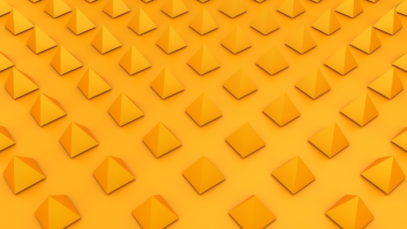 Rotating Pyramids Form A Wave, Motion Graphics | VideoHive