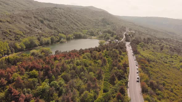 Aerial View Of Lisi Lake Panorama In Tbilisi, Stock Footage | VideoHive