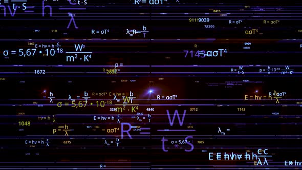 Flying through different mathematical formulas, Motion Graphics | VideoHive