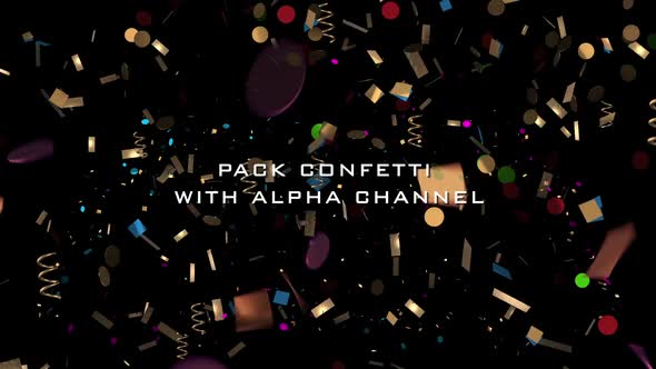 Pack Confetti With Alpha Channel, Motion Graphics | VideoHive