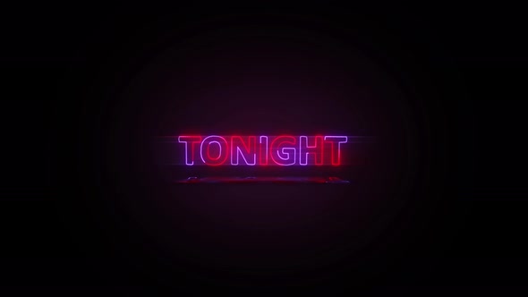 4K Tonight Neon Lights Turn On and Off, Motion Graphics | VideoHive