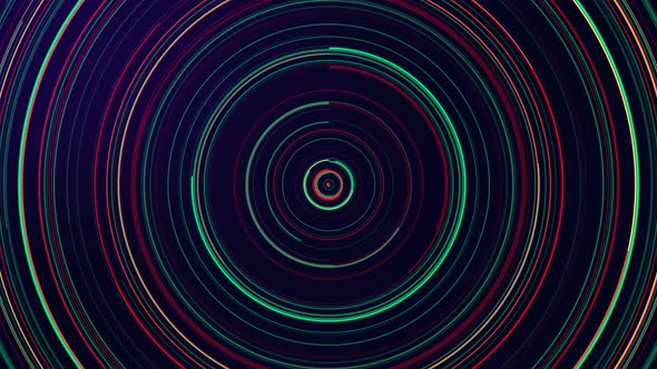 Abstract Lines In Circles Background, Motion Graphics | VideoHive
