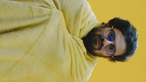 Sick Young Man Having Chills, Stock Footage | VideoHive