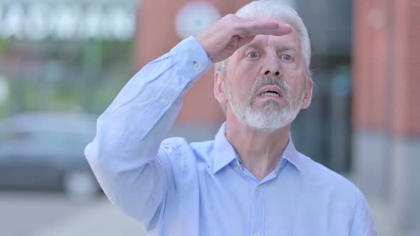 Outdoor Cheerful Old Man Finding Opportunity, Stock Footage | VideoHive