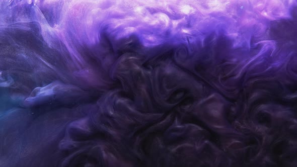 Purple Paint Splash in Water Smoke Swirl, Stock Footage | VideoHive