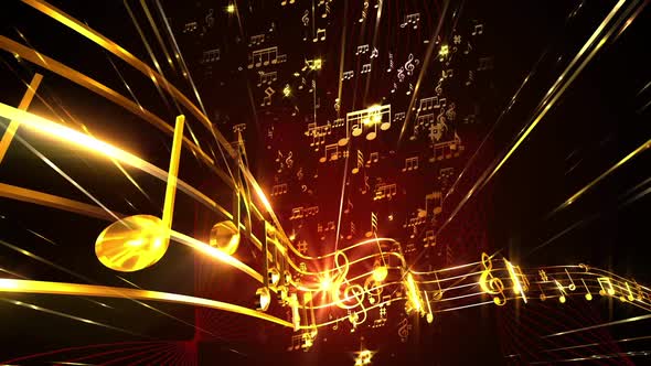 Music Notes Background, Motion Graphics | VideoHive