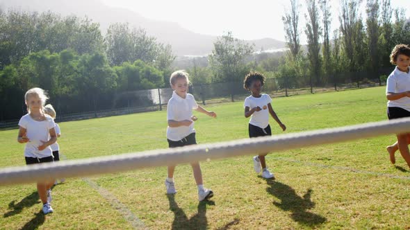 Children playing lemon and spoon race, Stock Footage | VideoHive