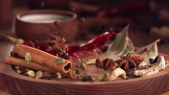 Falling Masala Indian Spices in Slow Motion, Stock Footage | VideoHive