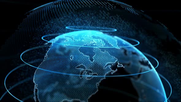 Motion Earth Digital Globe Transparent Surface, Motion Graphics | VideoHive
