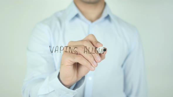 Vaping Allowed, Writing On Transparent Screen, Stock Footage | VideoHive