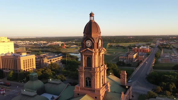 Tarrant County Courthouse drone footage of downtown Fort Worth, Texas ...