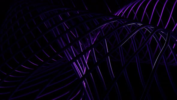 Twisted lilac 3D stripes spinning endlessly, Motion Graphics | VideoHive
