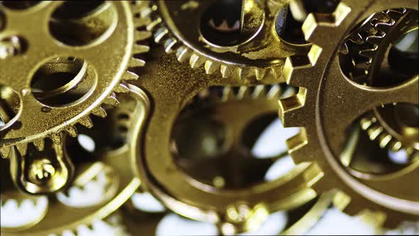 Cogwheel Metal Mechanisms Gear System Working, Stock Footage | VideoHive