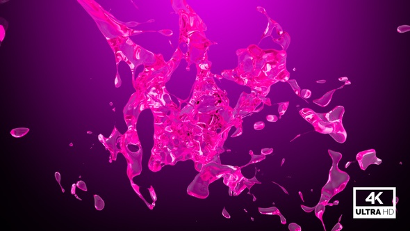 Pink Water Splash, Motion Graphics | VideoHive