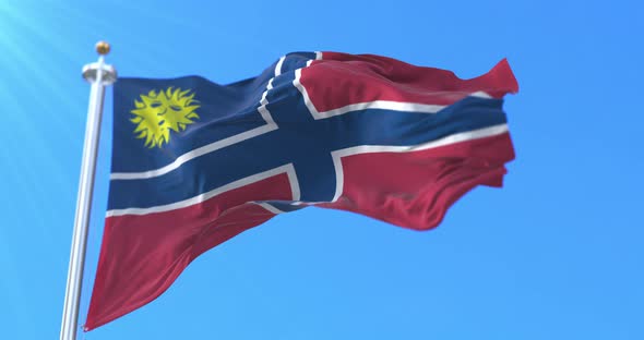 Flag of the State of Muskogee, Florida, United States, Motion Graphics