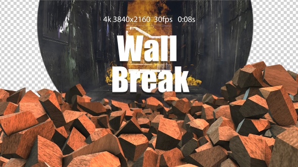 Break Wall With Spotlight, Alpha Channel 9, Motion Graphics | VideoHive