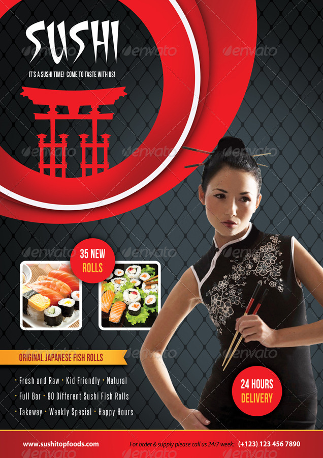 Sushi Restaurant Menu Bundle 03, Print Templates | GraphicRiver