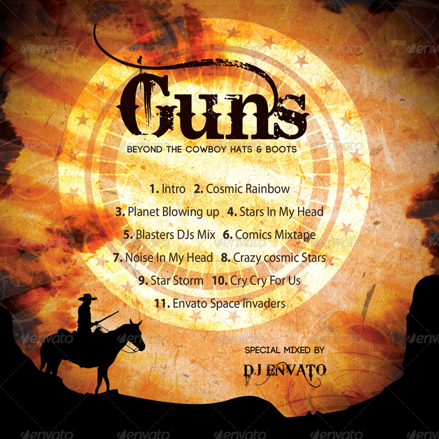 Cowboys Retro Party CD Cover Artwork by rapidgraf | GraphicRiver