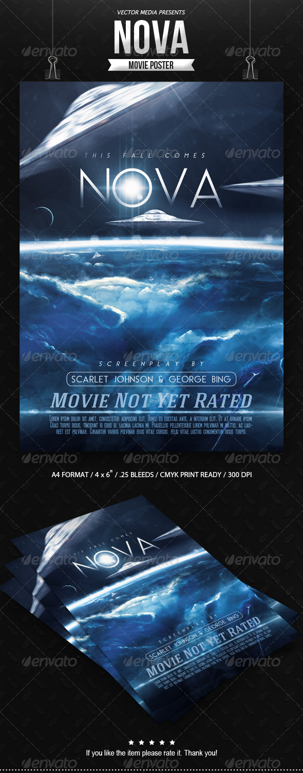 Nova - Movie Poster by VectorMedia | GraphicRiver