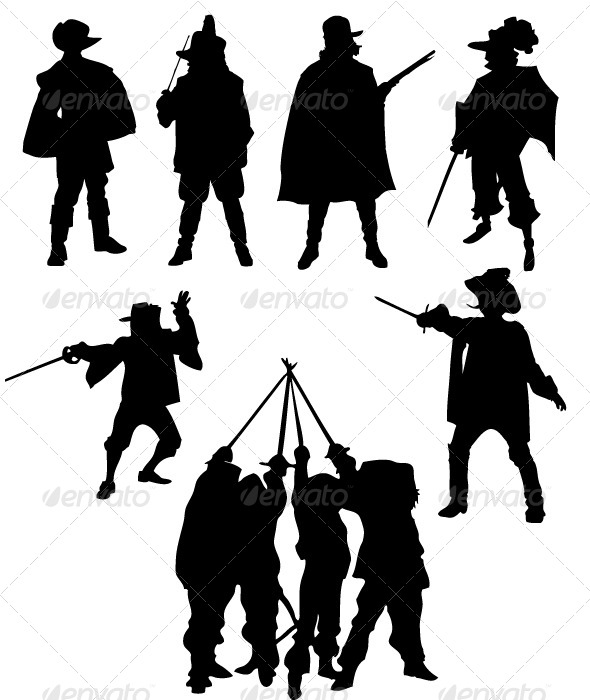 Musketeer Silhouettes by Marjan2 | GraphicRiver