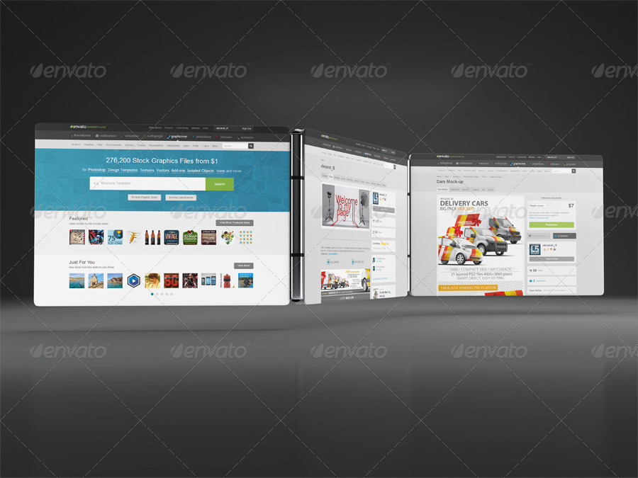 Website 3d Display Mock-Up, Graphics | GraphicRiver