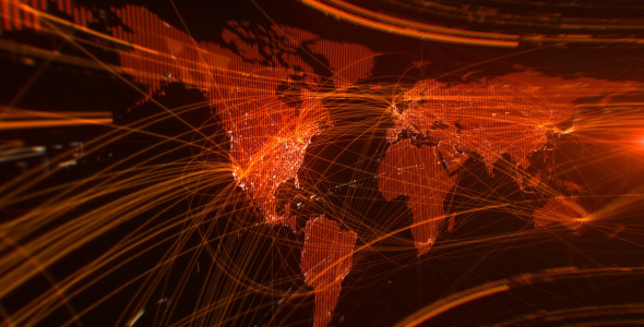 World Map Red, Motion Graphics | VideoHive