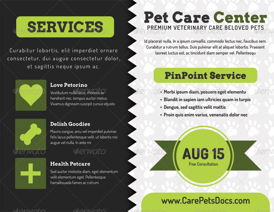 Care Pets Docs Veterinary Bifold Brochures by totopc | GraphicRiver