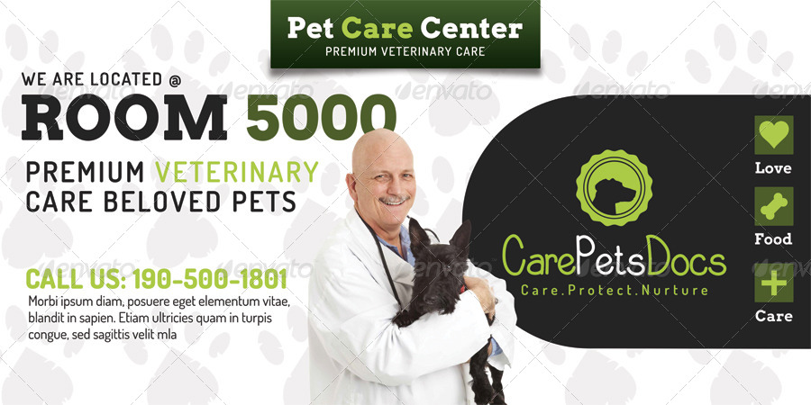 Care Pets Docs Veterinary Design Series Bundle , Print Templates ...