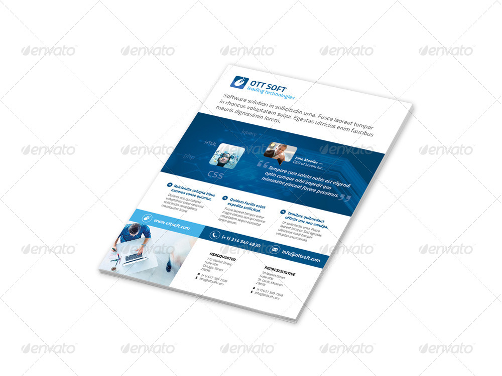 IT and Software Flyers – 4 Options, Print Templates | GraphicRiver