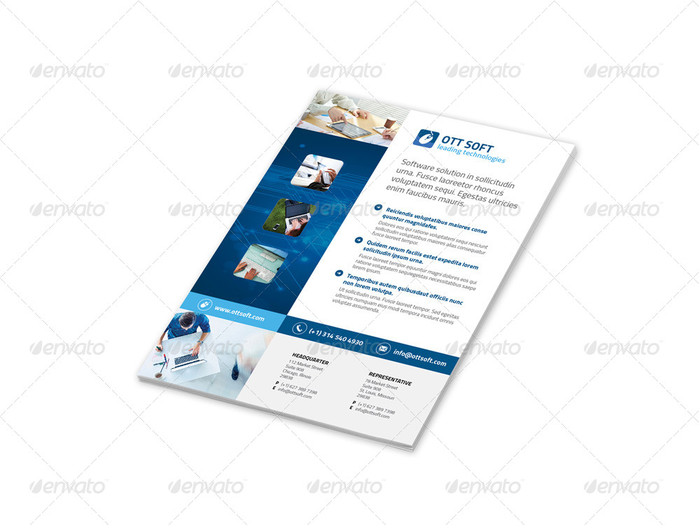IT and Software Flyers – 4 Options, Print Templates | GraphicRiver