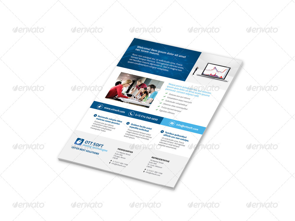 IT and Software Flyers – 4 Options, Print Templates | GraphicRiver