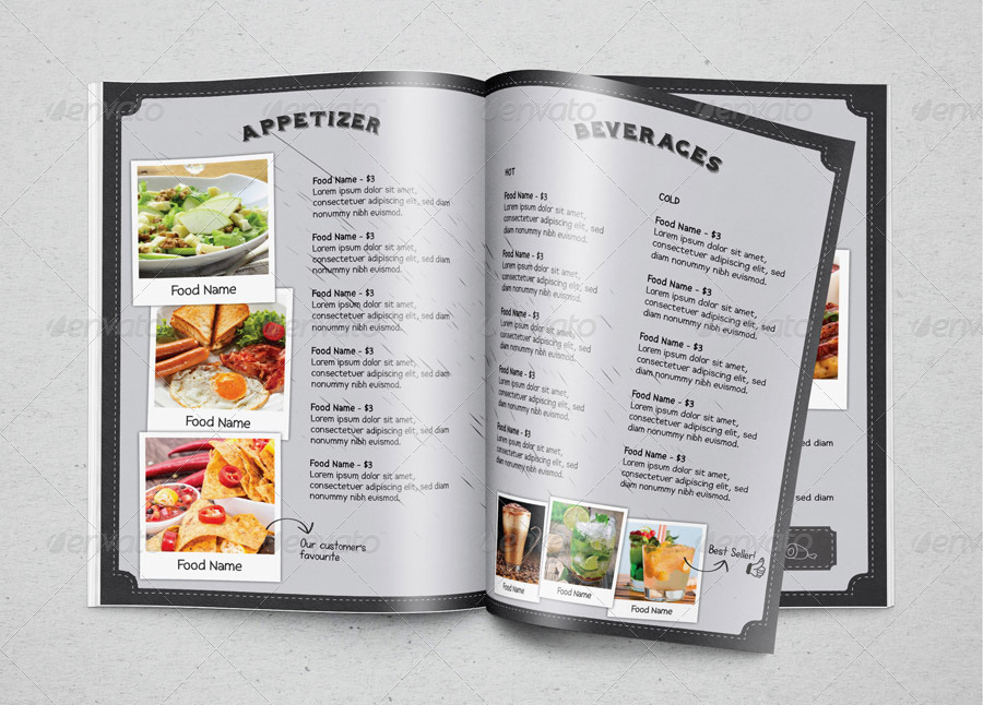 Doodle Food Menu Package, Print Templates | GraphicRiver