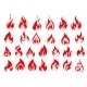 Red Fire Icons and Pictograms Set, Vectors | GraphicRiver