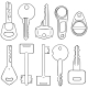 Vector Set of Lineart Modern Keys, Vectors | GraphicRiver