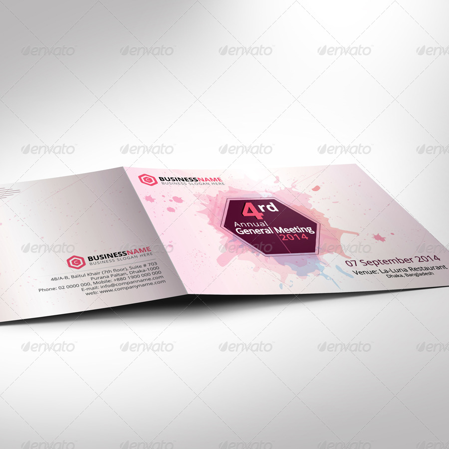 Corporate Annual Meeting invitation Card V02, Print Templates ...