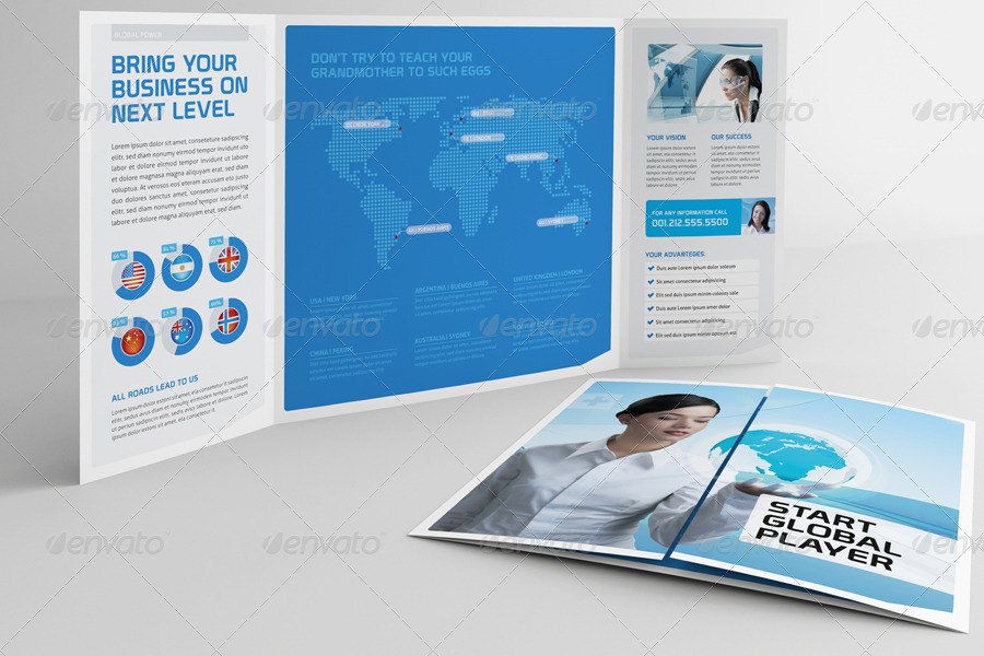 Futuristic Gate Fold Flyer by mikinger | GraphicRiver