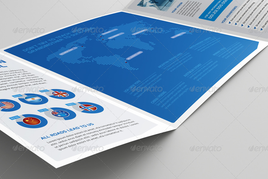 Futuristic Gate Fold Flyer by mikinger | GraphicRiver