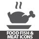 Food Fish & Meat Icons, Icons | GraphicRiver