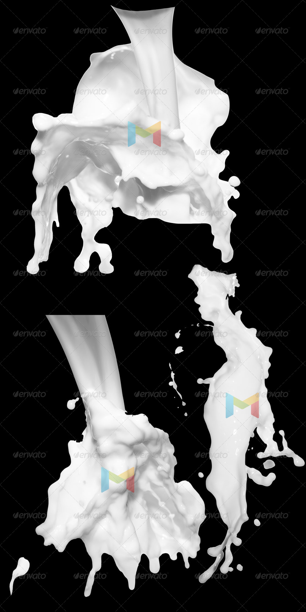 High Resolution Milk Splatter, Graphics | GraphicRiver
