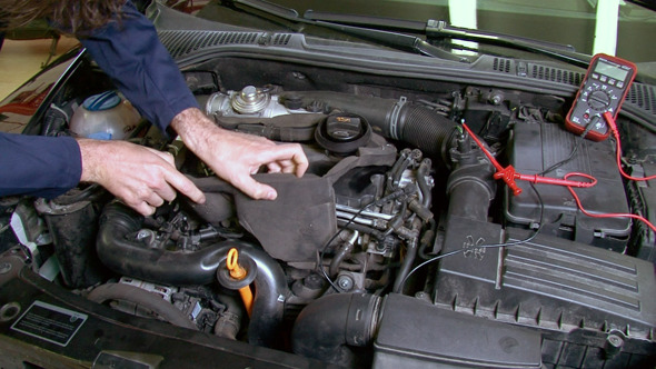 Car Repair Cheking Diesel Engine, Stock Footage | VideoHive