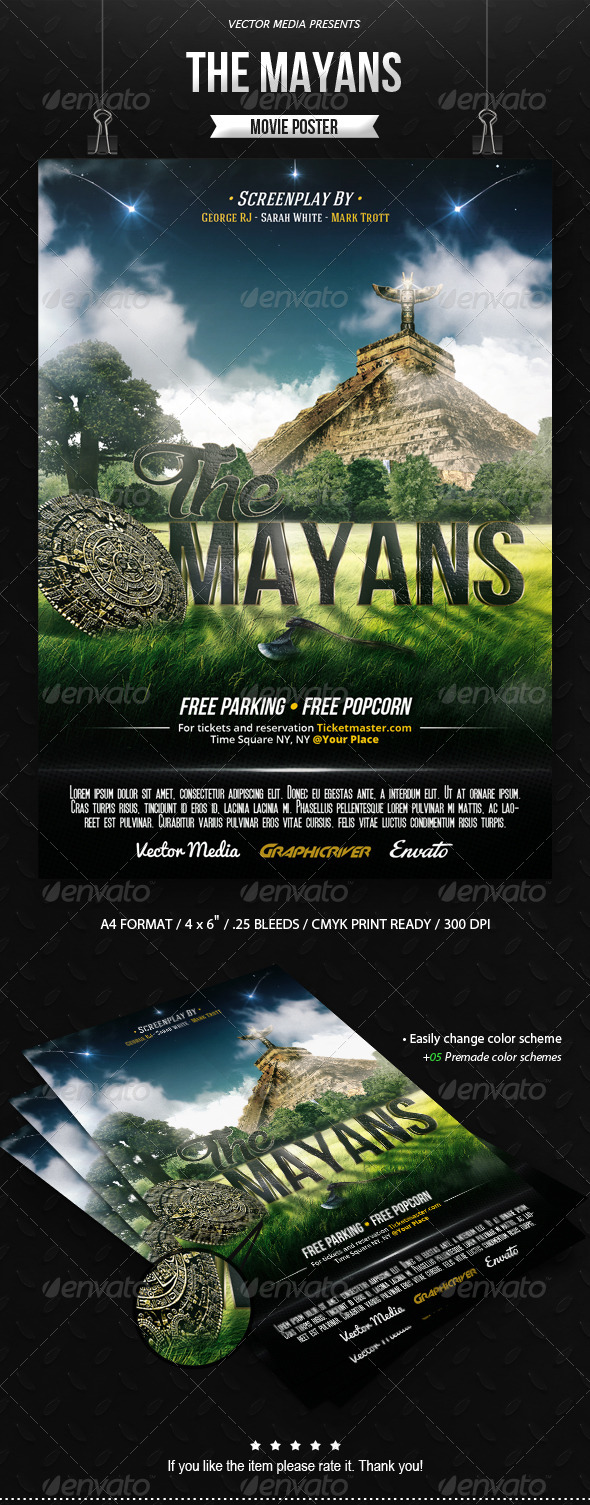 The Mayans - Movie Poster by VectorMedia | GraphicRiver
