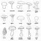 Mushroom Line Art, Vectors | GraphicRiver