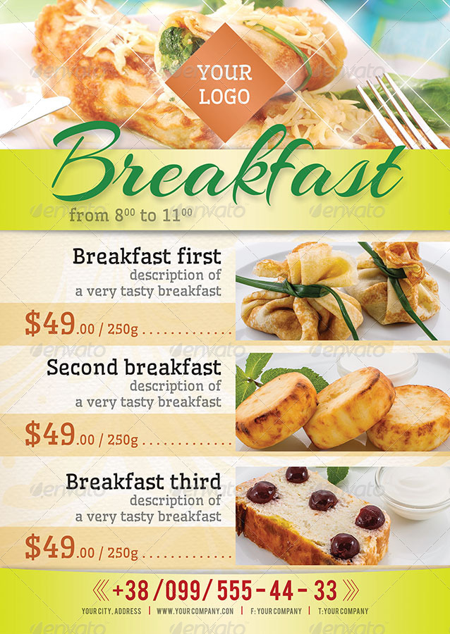 Light Breakfast Poster Template, Print Templates | GraphicRiver